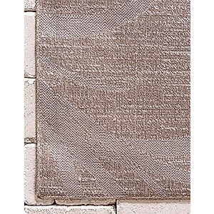 Unique Loom Outdoor Botanical Collection Area Rug - Orlando (5' 1" x 8' Rectangle, Beige/ Cream)