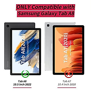 BFSEROBJ for Samsung Galaxy Tab A8 Case 360 Rotating Degree Stand Lightweight Protective Smart Cover with Auto Wake/Sleep Case for Samsung Galaxy Tab A8 10.5 inch 2022 - Pink Galaxy