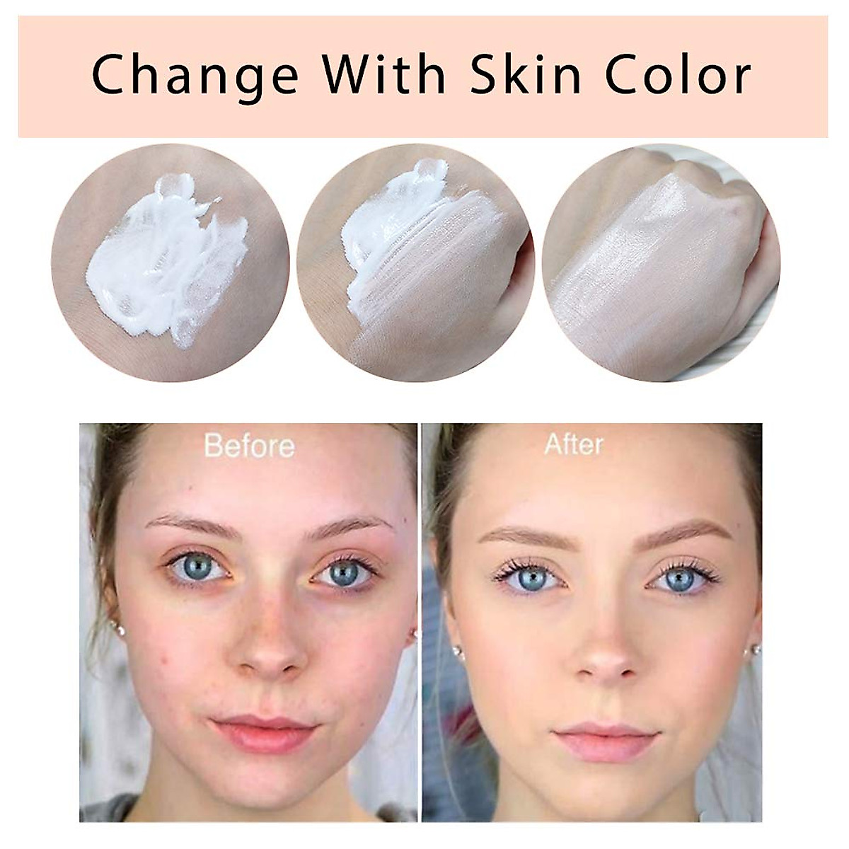 TLM Colour Changing Foundation, Flawless Color Changing Foundation Makeup Base Moisturizing Liquid Foundation for Women Girls SPF15, Sunscreen, Non-greasy, Non-marking, Long lasting(2Pack)
