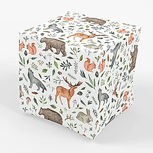 Stesha Party Woodland Wrapping Paper Forest Animal Baby Gift Wrap - 30 x 20 Inch (3 Sheets)