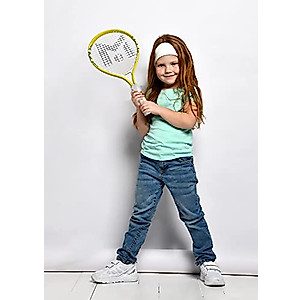 insum 17'' Junior Tennis Racket for Aged 2-3 Y with Strap Bag Kids Tennis Racquet (17inch-Yellow)