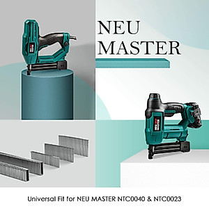 NEU MASTER Heavy Duty 1/4" Narrow Crown Staples and 18GA Brad Nails Combo Kit for NTC0040,NTC0023,NTC0110, 1600-Count