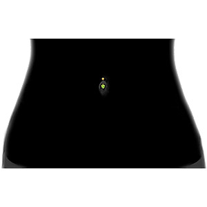 Ritastephens 14k Solid Yellow Gold Genuine Peridot Heart Belly Button Navel Ring Body Art