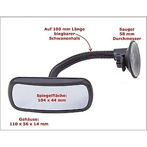 Sunstop Germany Automotive Car Blind Spot Mirror Curved Rear View Support Mirror for Baby Monitoring Child Safety