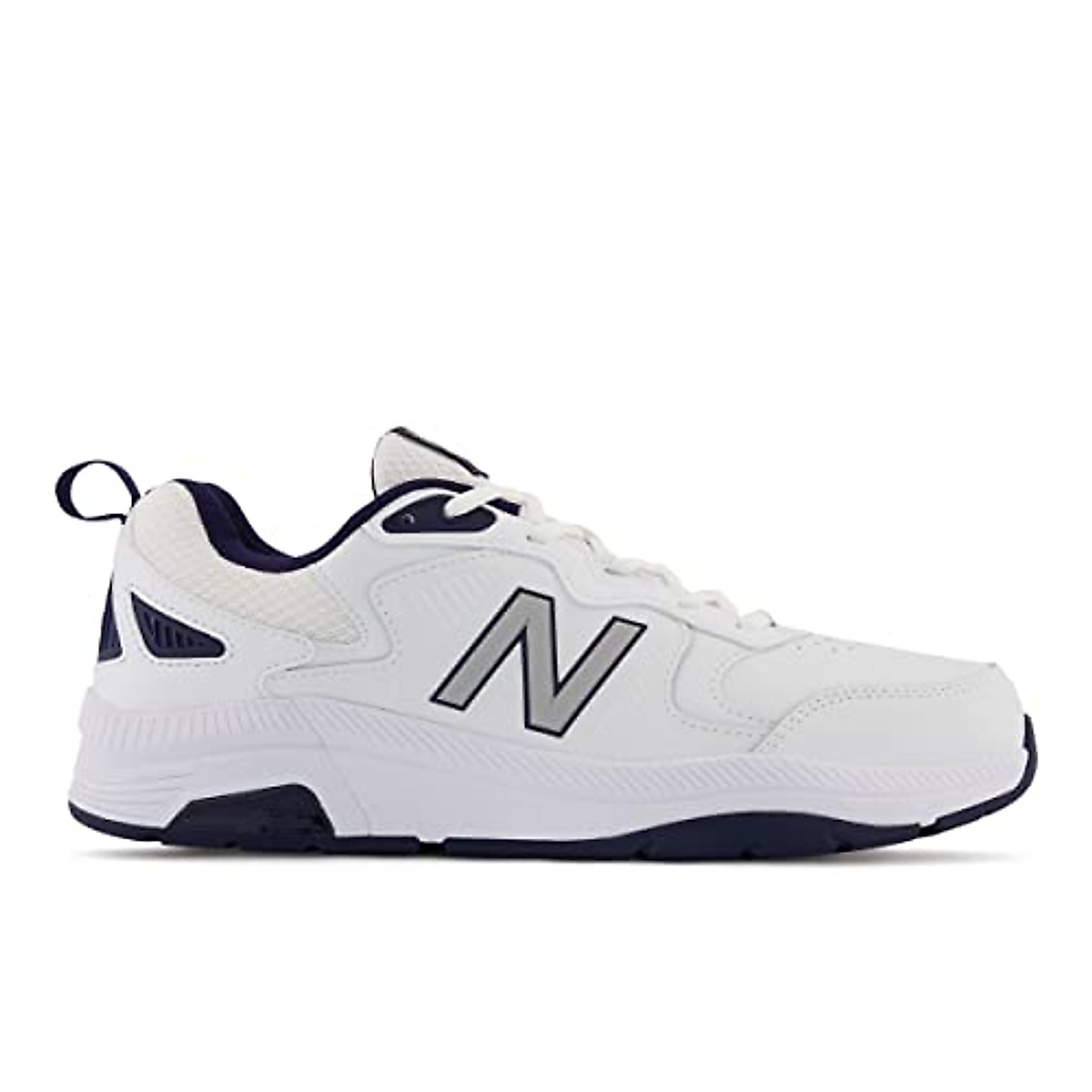 New Balance Men's 857 V3 Casual Comfort Cross Trainer, White/Navy, 11.5