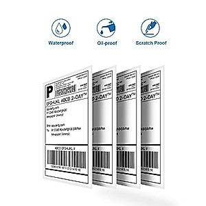 POLONO Label Printer, PL420 4x6 Thermal Printer, High-Speed Shipping Label Printer, Commercial Direct Thermal Printer, 4x6 Thermal Labels, 200 Labels/Roll (4 Pack)