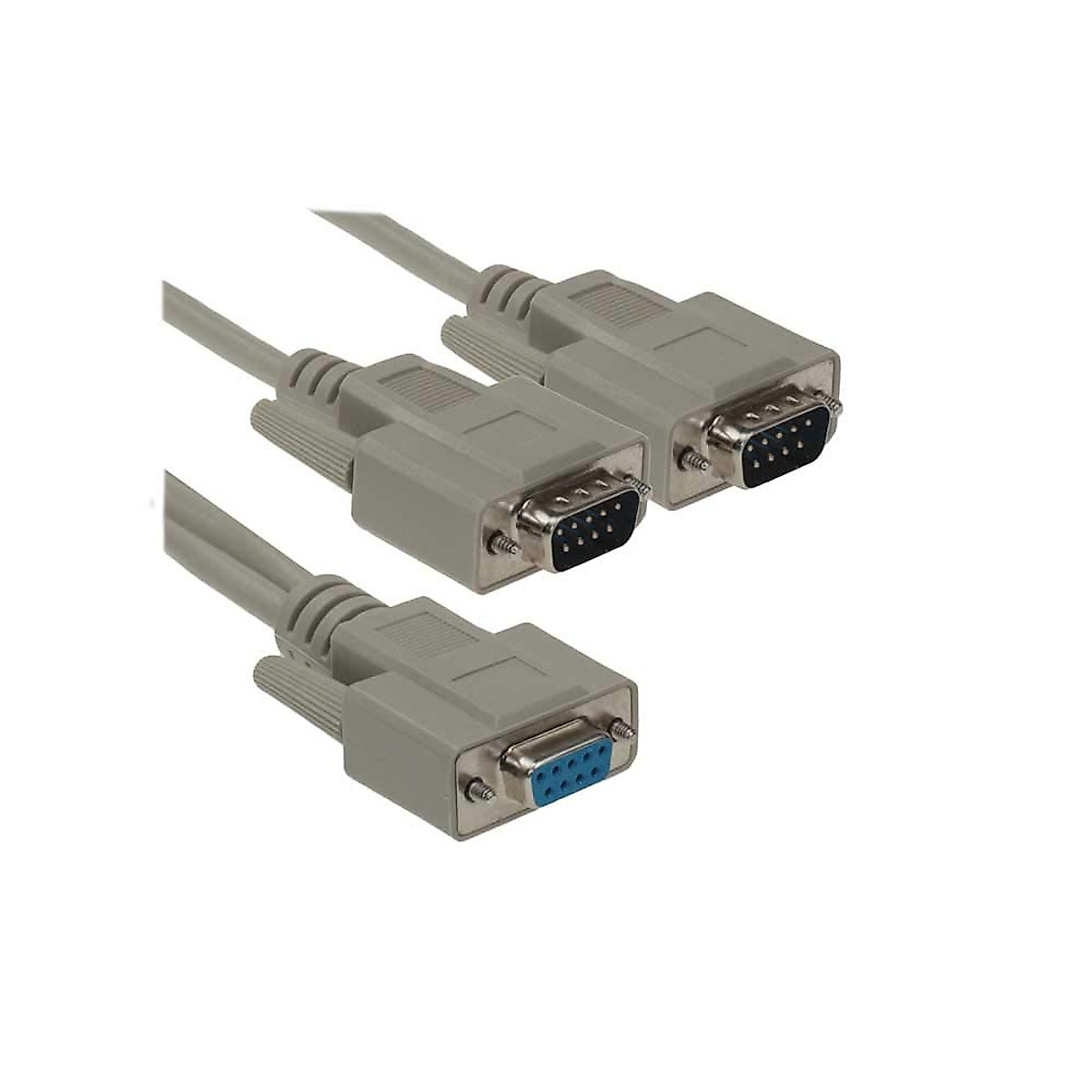SF Cable 1ft DB9 Female to 2 Male Serial RS232 Splitter Cable