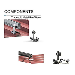 Solar mounting clamp for trapezoidal Metal roof Pack of 4…