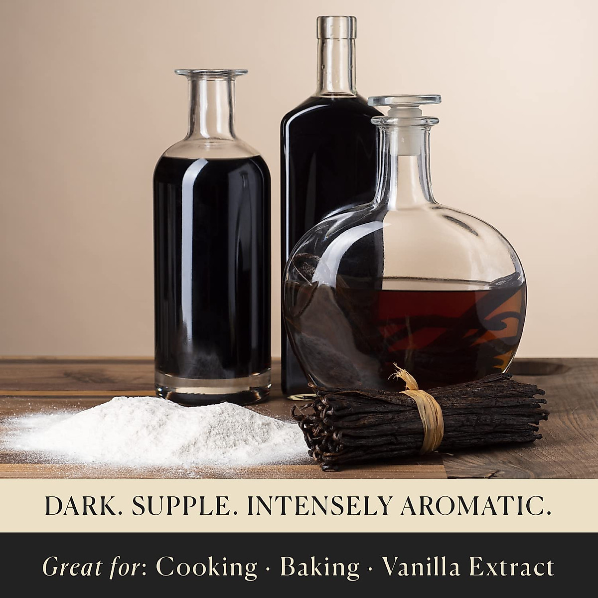 10 Organic Madagascar Whole Vanilla Beans, Grade A Vanilla Pods, Premium Vanilla Beans for Making Extract & Baking - Cook’s