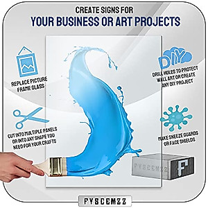 10PCS 8.5" X 11" X 0.04" PET Clear Plexiglass Plastic Sheets for DIY Display Projects and Crafts