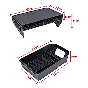 Neepiar 2PCS Center Console organizer Tray and Armrest Storage Box compatible with Toyota RAV4 2023 2022 2021 2020 2019 Insert Secondary Storage box Accessories