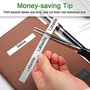 Compatible Label Tape Replacement for Brother Ptouch 9mm TZe-221 Label Tape Bundle with Replace 6mm TZe-211 Label Tapes, Black on White, 9-Pack