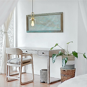 Emliviar Modern Gold Pendant Light - Kitchen Island Hanging Light with Clear Glass Shade in Gold Finish, YCE236 M1L BG