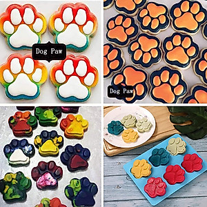 Set of 6，3Packs Silicone Molds Puppy Dog Paw & Bone Shaped and 3 Packs Stainless Steel Bone Cookie Cutter,for Homemade Treats and Cat Animal Paw Ice Candy Chocolate Baking Mold