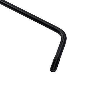 Musiclily Pro 5.8mm Thread-in Steel Tremolo Arm Whammy Bar Vibrato Arm for Squier Strat Style Electric Guitar, Black with Black Tip
