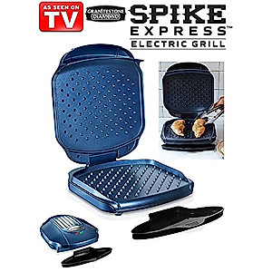 Granitestone Electric Grill Non-Stick Spike Express Electric Grill with Titanium Diamond Coating-Grills Food Grills 30% Faster-As Seen On TV