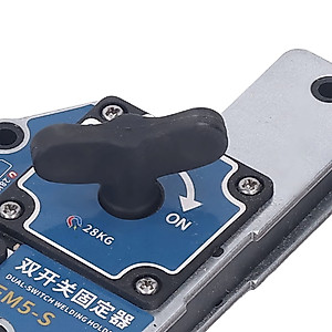 Kadimendium 2Pcs Welding Magnet 2 Switch Welding Holder 90 Degree 28KG Welder Magnetic Holder Angle Support Fixture Welding Clamp