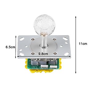 LED Arcade Illuminated Joystick,LED Colorful Illuminated Joystick Switchable from 4 to 8 Way Operation for Arcade Game For Arcade game for Video Game Arcad