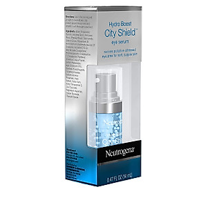 Neutrogena Hydro Boost City Shield Hydrating Eye Serum with Hyaluronic Acid, Antioxidants, and Multivitamin Capsules for Pollution Stressed Skin, Oil-Free and Non-Comedogenic,.47 fl. oz