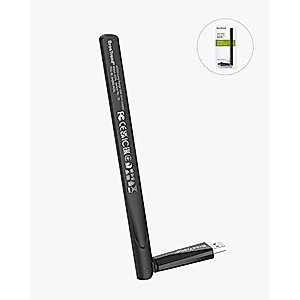 BrosTrend 650Mbps Linux WiFi Adapter for Ubuntu, Mint, Kali, Debian, Kubuntu, Lubuntu, Xubuntu, Zorin, PureOS, Raspberry Pi 2+, Windows 11/10/8/7, 5GHz/2.4GHz, Long Range External 5dBi Antenna