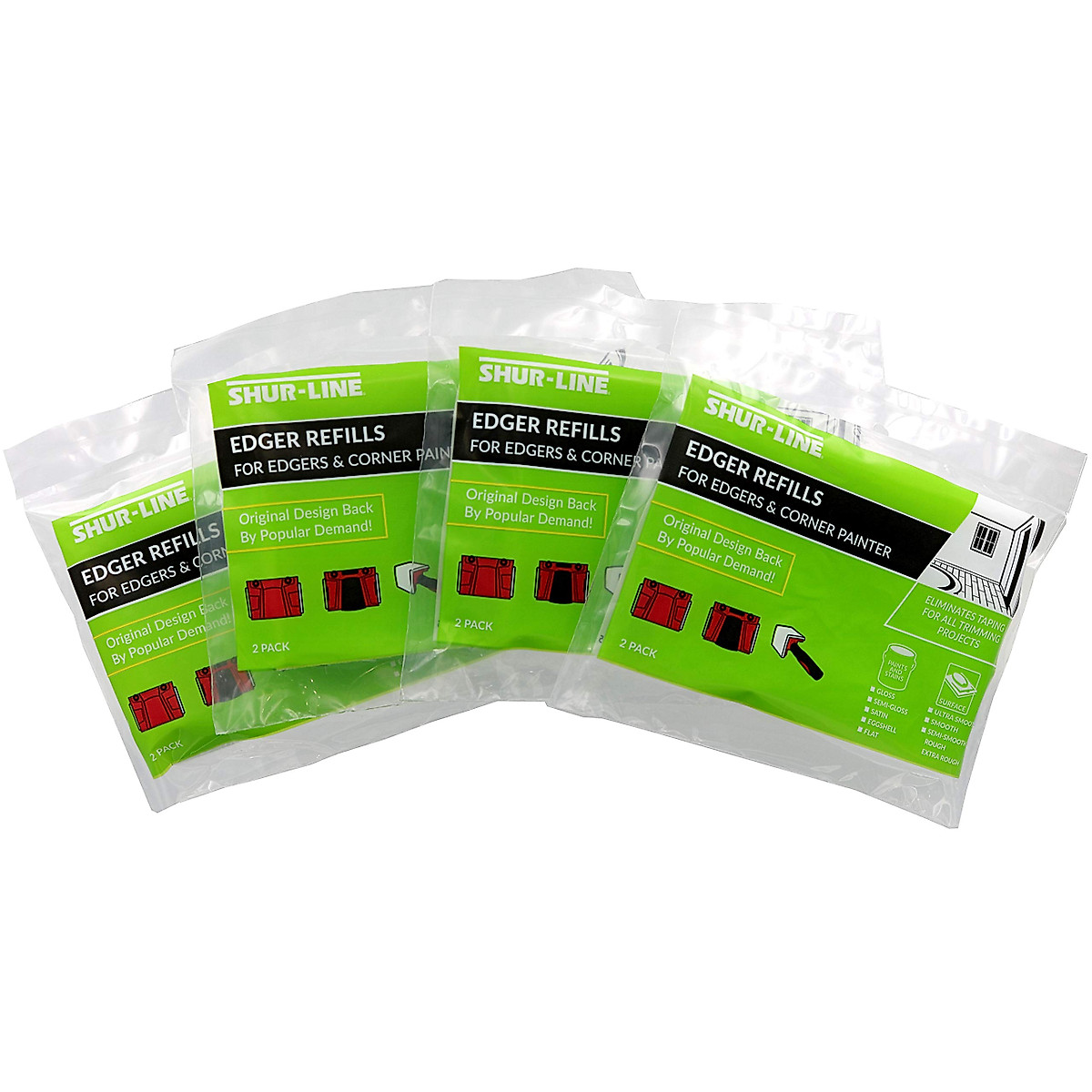 Shur-Line 2001046 Replacement Pad Bundle for Corner Painter and Edger 3.75 x 4.75 Inches (8 Pads Included)