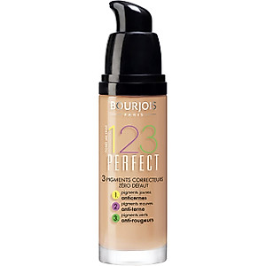 Bourjois 123 Perfect Medium Coverage Liquid Foundation 53 Light Beige, 3ml