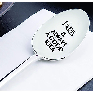 Boston Creative Company Paris is Always a Good Idea - A Great Gift for Anyone Who Loves Paris !! Spoon Gift -Christmas Baskets