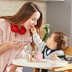 GoldArea 4 Pack Glass Baby Food Containers,8 oz Baby Food Storage Jars with Lids,Glass Baby Food Jars,Breast Milk,Small Containers for Fridge-Freezer & Microwave Safe.