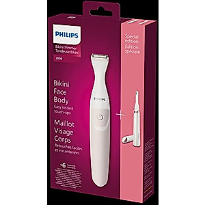 Philips Beauty Women's Bikini Trimmer and Precision Trimmer Special Edition Bundle, BRT387/90,Pink and White