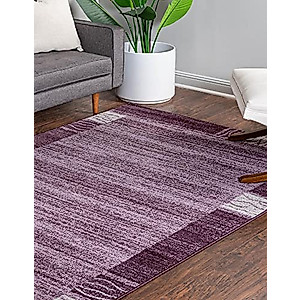 Unique Loom Del Mar Collection Area Rug - Sarah (3' 3" x 5' 3" Rectangle, Violet/ Purple)