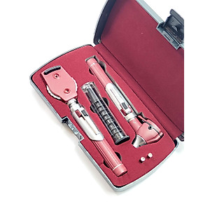 Burgundy Otoscope Set -LED Otoscope/School Kit-CYNAMED