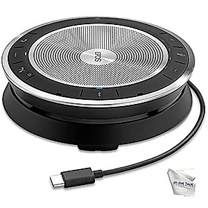Global Teck Worldwide GTW Bundle EPOS - Sennheiser SP 30 Speakerphone w/Microfiber Cloth, Compatible w/Teams, Zoom, Webex, Skype, Mobile, Tablets, PC/Mac