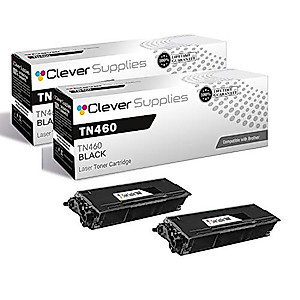 CS Compatible Toner Cartridge Replacement for Brother TN460 TN460 Black DCP-1200 DCP-1400 HL-1250 HL-1270n HL-1435 HL-1440 HL-1450 HL-1470n HL-P2500 MFC-1270 MFC-2500 Toner Cartridge 2 Pack