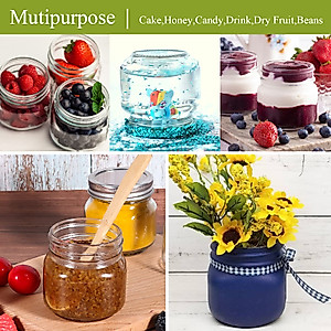 Betrome 8 oz Mason Jars, 24 Pack 240ml Glass Canning Jars with Regular Mouth Lids, Glass Storage Containers for Overnight Oats, Jam, Jelly, Honey, Beans, Spice, Wedding Party Favor, Shower Favor