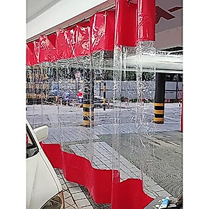 Outdoor Tarp Curtain Waterproof - Weather Resistant Patio Clear Curtain for Pergola, Porch, Garage, Cabana/Indoor with Rustproof Grommets (Color : Clear, Size : 2x2.5m/6.5x8.2ft)