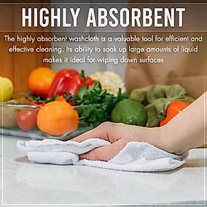 BEST TOWEL 24-Pack Washcloths - Extra-Absorbent - 100% Cotton - 12" x 12" (Multi, 24 Pack Washcloth 12x12)