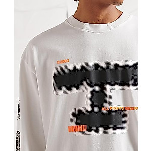 Superdry Mens Unisex Opposition 2.0 Top, Oversized Fit, Unisex New Chalk Size S/M