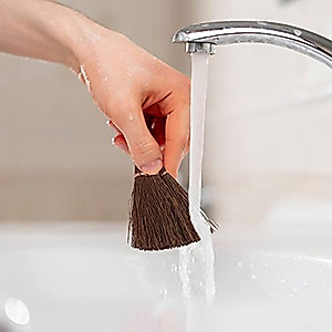 Cabilock Tea Ceremony Brush Natural Whisk Sweeping Hand Handle Broom Soft Straw Broom for Indoor Outdoor Dustpan Keyboard Cleaning Tool