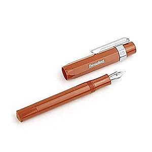 Kaweco Sport Skyline Fountain Pen Fox, Fine Nib with Kaweco Sport Octagonal Clip Chrome