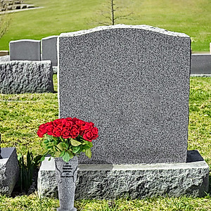 MIBUNG Cemetery Grave Vase with Ground Spikes, Angel Wings Vase for Fresh/Artificial Flowers, Floral Holder Headstone Decorations Grave Marker Memorial Stone Garden Yard Stake, Sympathy Gift