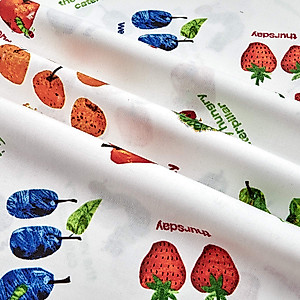 Andover The Very Hungry Caterpillar Dots Small Scattered Fruit White Fabric by The Yard