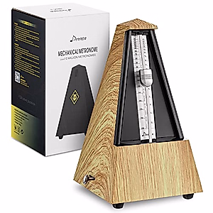Donner Mechanical Metronome for Piano Guitar Drum Violin Saxophone Musician, Track Beat and Tempo, Loud Sound, Steel Movement, DPM-1