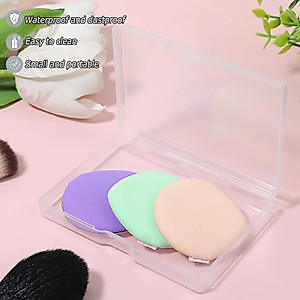 KALIONE 3 Pieces Portable Travel Cotton Pad Holder,Bathroom Vanity Countertop Storage Organizer,Cotton Ball Holder Dispenser,Cosmetic Sponge Storage Box for Cotton Rounds, Swabs, Floss(Transparent)