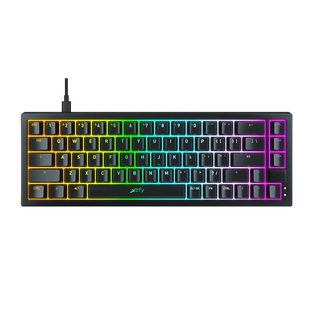 Xtrfy K5 Compact Gaming Keyboard RGB Wired US Layout (Black)