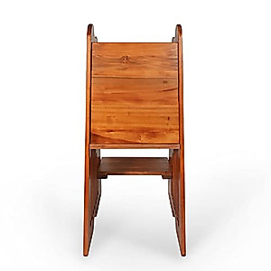 CONSDAN Kitchen Step Stool for Toddlers, Kids Standing Tower Kitchen Toddler Learning Stool, Kitchen Helper Stool with Safety Rail for Kitchen Counter, Bathroom Sink, Solid Wood