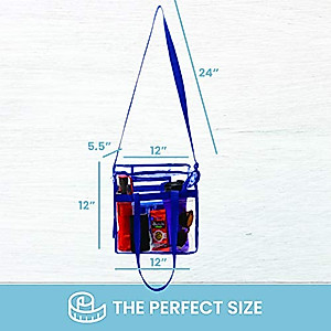Bags for Less Clear Bag Stadium Approved Tote with Handles Double Zippers Adjustable Shoulder Straps