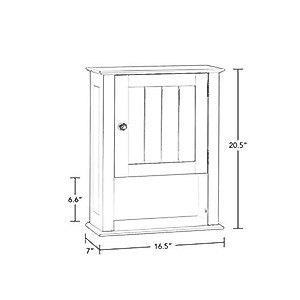 RiverRidge, White Ashland Single Door Wall Mount Cabinet with Shelves