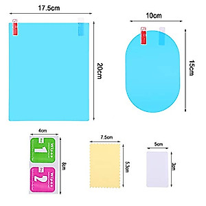 12 Pieces Car Rearview Mirror Film Rainproof Waterproof Mirror Film Anti Fog Nano Coating Car Film for Car Mirrors and Side Windows