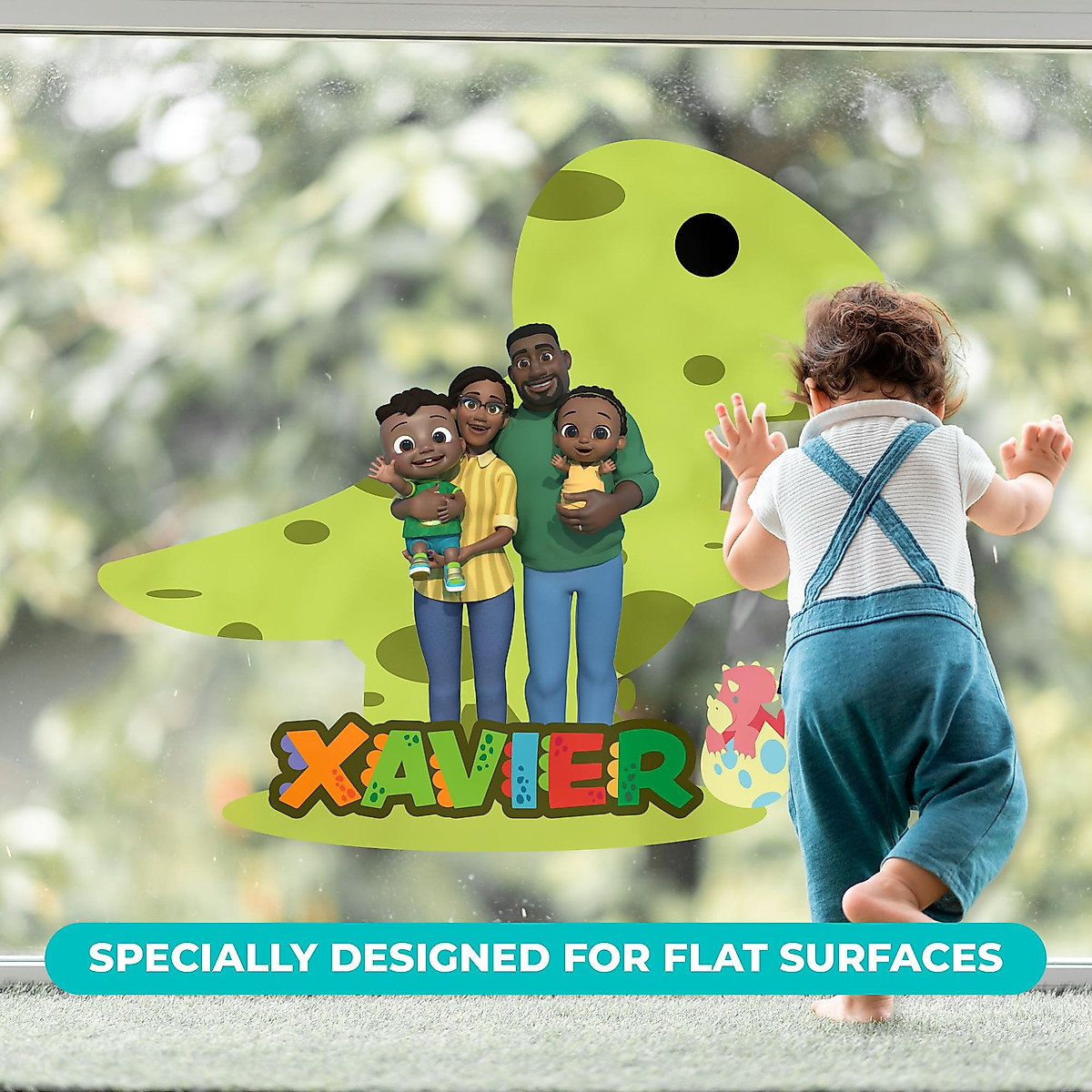 EGD Custom Name Cody and His Family CoComelon Kids Wall Decor | EGD X CoComelon Series | Personalized Wall Decal for Baby Girl or Boy | Multiple Sizes and Color Options