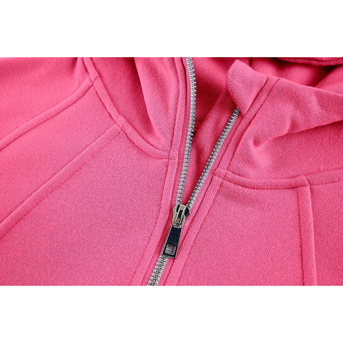 Girls' Hoodies Sweatshirts Half Zipper Pullover Crop Tops for Teen Girls Long Sleeve Sweater Thumb Hole Pink Red